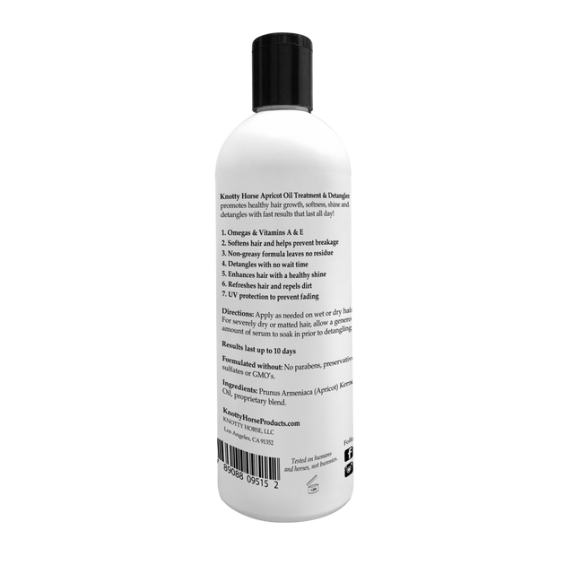 Apricot Oil Detangling Treatment- 12 oz. – KNOTTY HORSE PRODUCTS